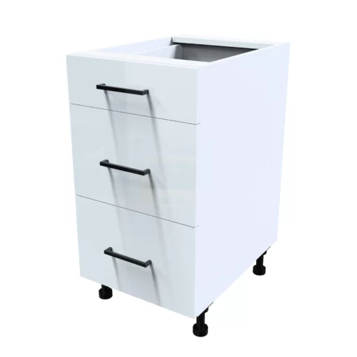 18 inch Base Drawer Kitchen Cabinet White High Gloss