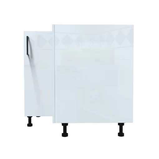 36 inch Base Corner Kitchen Cabinet White High Gloss