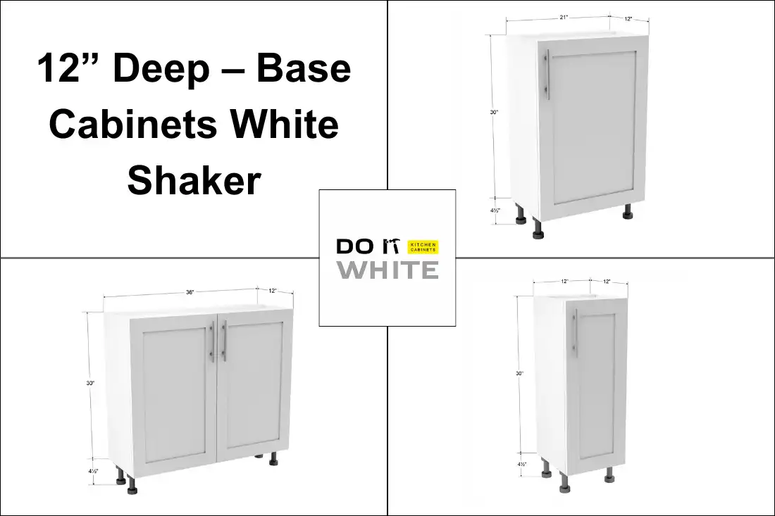 12'' Deep - Base Cabinets White Shaker: The Unsung Hero of Your Space